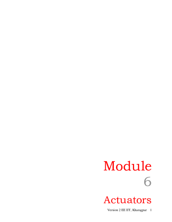 (PDF) Module 6 Actuators