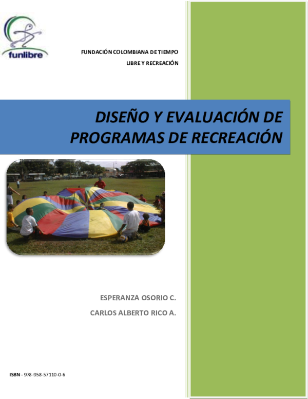 (PDF) DISEÑO Y EVALUACIÓN DE PROGRAMAS DE RECREACIÓN