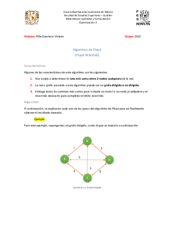 (PDF) Algoritmo de Floyd (Floyd-Warshall