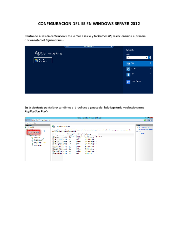 (DOC) MANUAL CONFIGURACION DEL IIS EN WINDOWS SERVER
