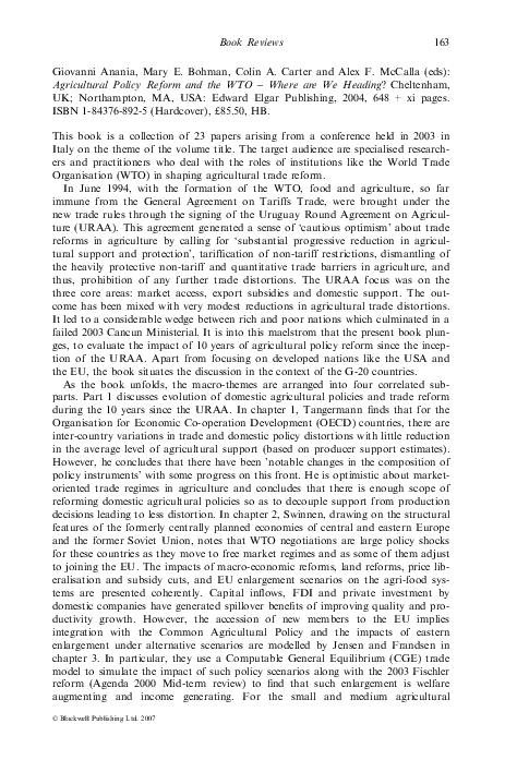 (PDF) Giovanni Anania, Mary E. Bohman, Colin A. Carter and Alex F ...