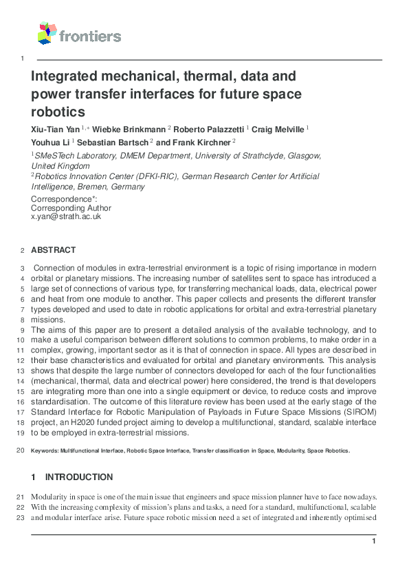 (PDF) Integrated mechanical, thermal, data and power transfer ...