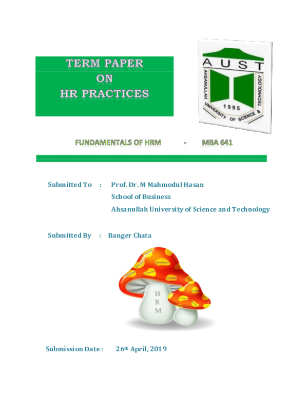 (PDF) Final HRM Report