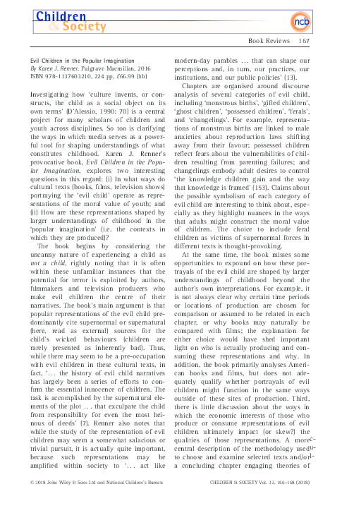 (PDF) Evil Children in the Popular Imagination