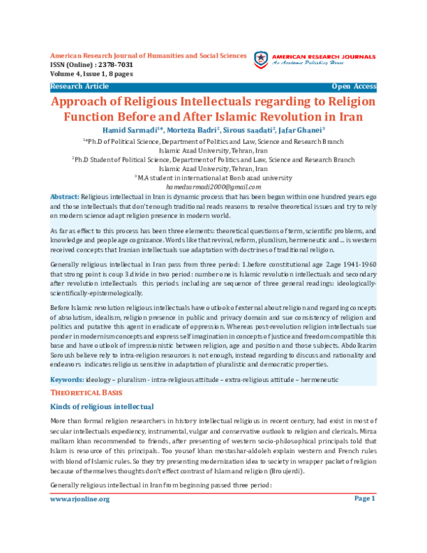 (PDF) Theoretical Basis Kinds of religious intellectual Approach of ...