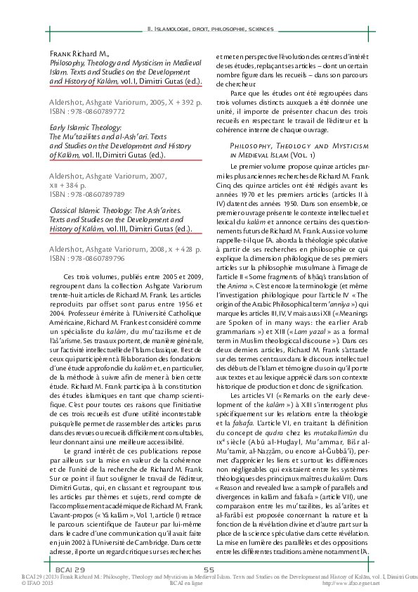 (PDF) « Richard M. Frank, Philosophy, Texts and Studies on the ...