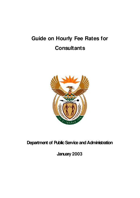 (PDF) Guide on Hourly Fee Rates for Consultants