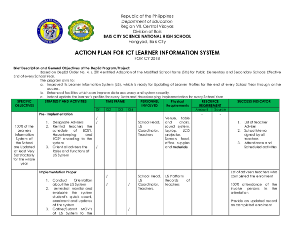 (DOC) ACTION PLAN FOR LIS cy