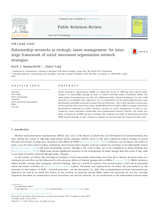 (PDF) Relationship networks as strategic issues management: An issue ...