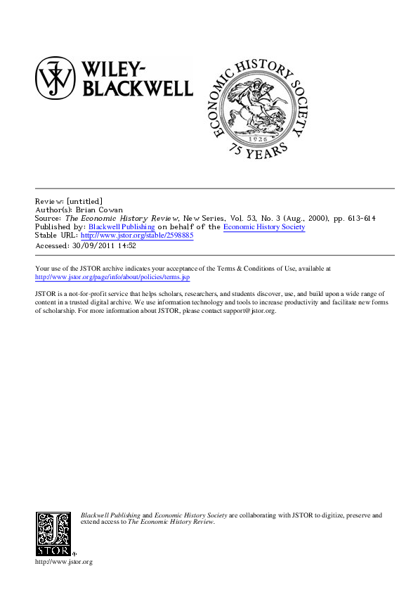 (PDF) Review of: Cocaine: Global Histories by Paul Gootenberg