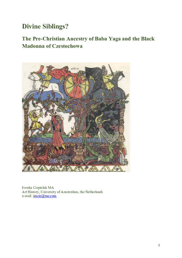 (PDF) Divine Siblings? The Pre-Christian Ancestry of Baba Yaga and the ...