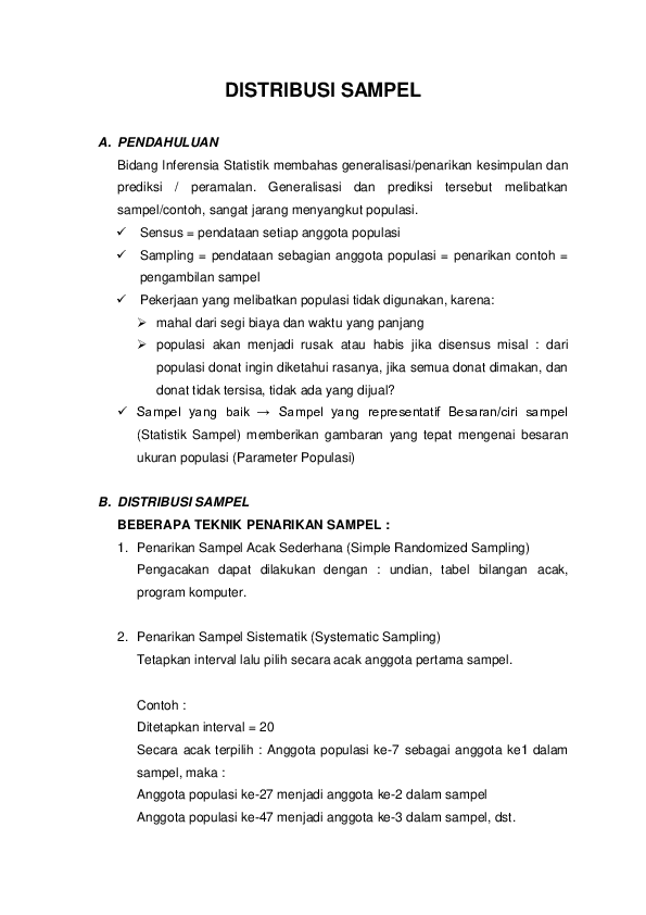 (DOC) DISTRIBUSI SAMPEL