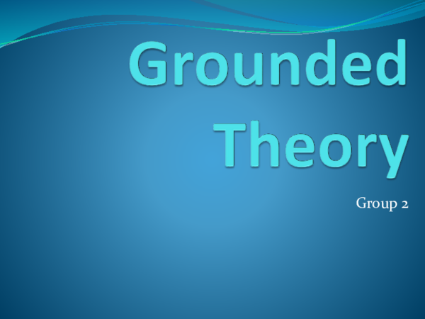 (PPT) Grounded Theory