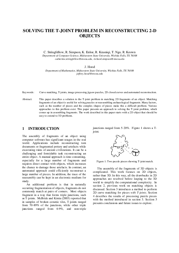 (PDF) Solving the T-joint Problem in Reconstructing 2-D Objects | Trung Ngô - Academia.edu