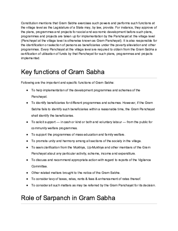 (PDF) Gram sabha