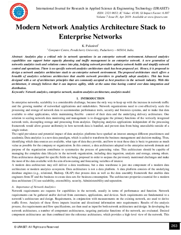 (PDF) Modern Network Analytics Architecture Stack to Enterprise Networks