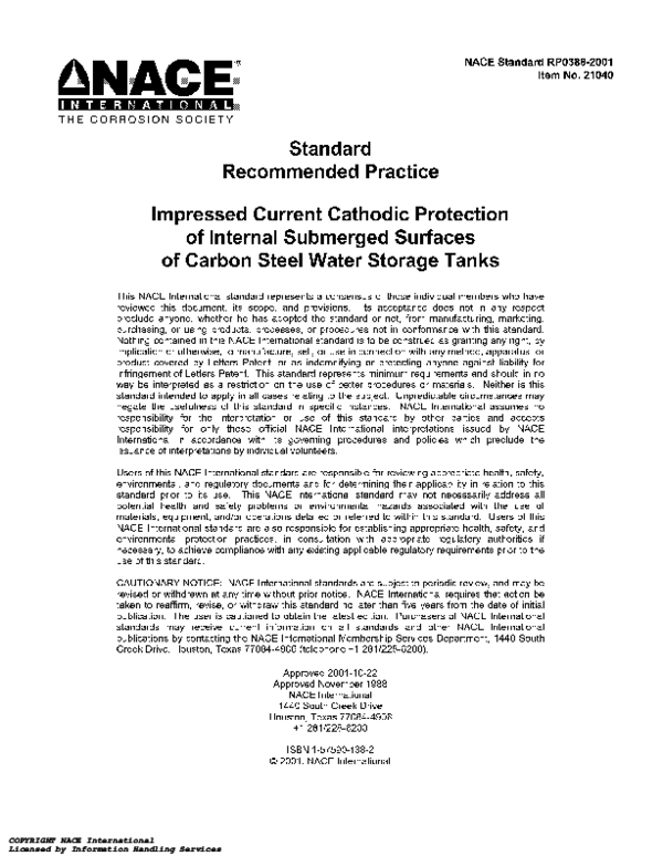 (PDF) Recommended Practice Impressed Current Cathodic Protection of ...