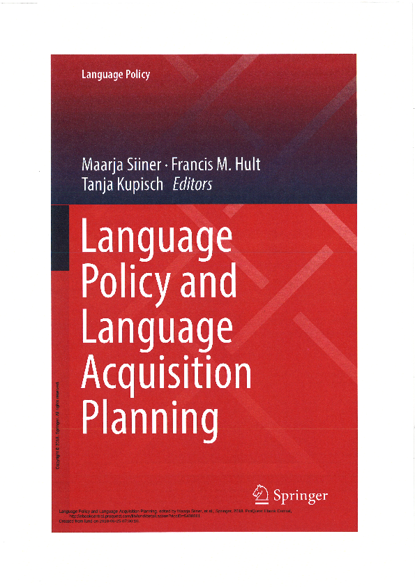 (PDF) Language Policy and Language Acquisition Planning