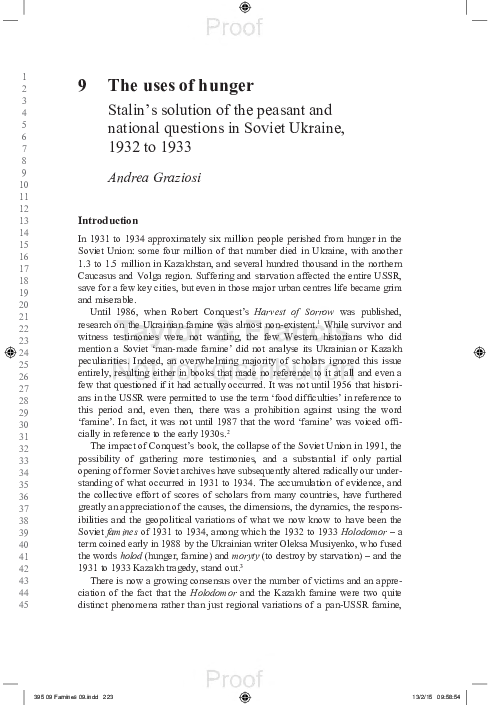 (PDF) The uses of hunger Stalin’s solution of the peasant and national ...