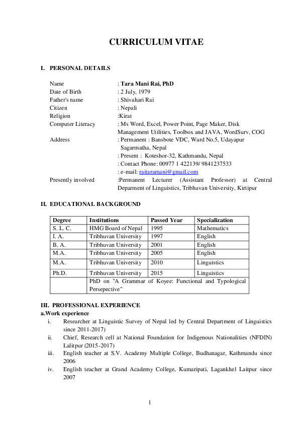 pdf-cv-personal-details-tara-mani-rai-academia-edu