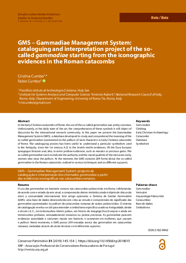 (PDF) "GMS – Gammadiae Management System: cataloguing and ...