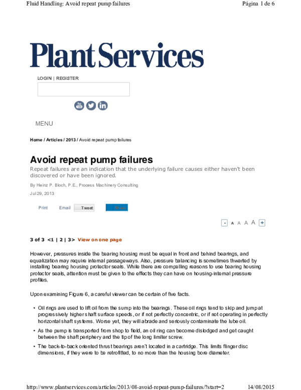 (PDF) Avoid repeat pump failures