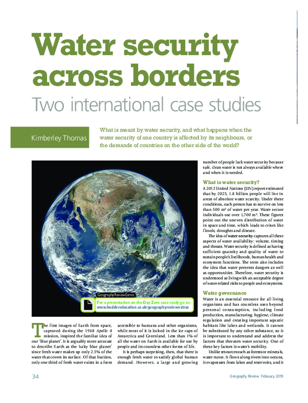 (PDF) Water security across borders