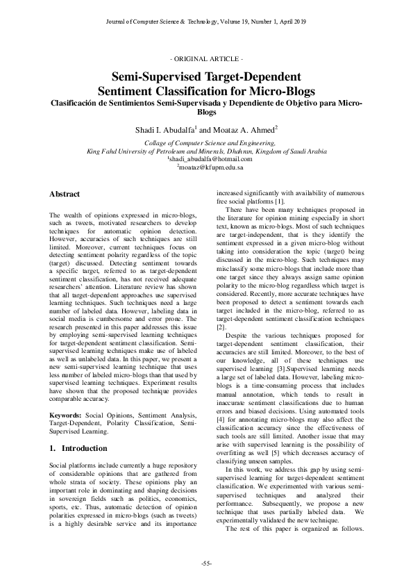 Pdf Semi Supervised Target Dependent Sentiment Classification For