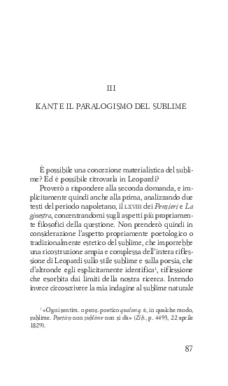 (PDF) Leopardi, Kant e il sublime