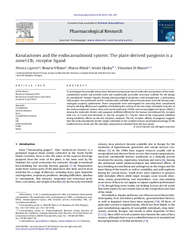 (PDF) Kavalactones and the endocannabinoid system: The plant-derived ...