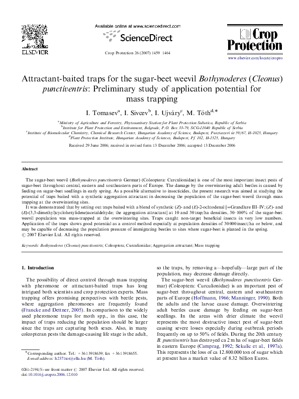 (PDF) The use of semiochemical mass traps to reduce mirid damage in ...