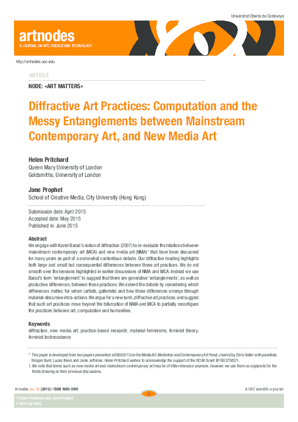 (PDF) Diffractive Art Practices: Computation and the Messy ...
