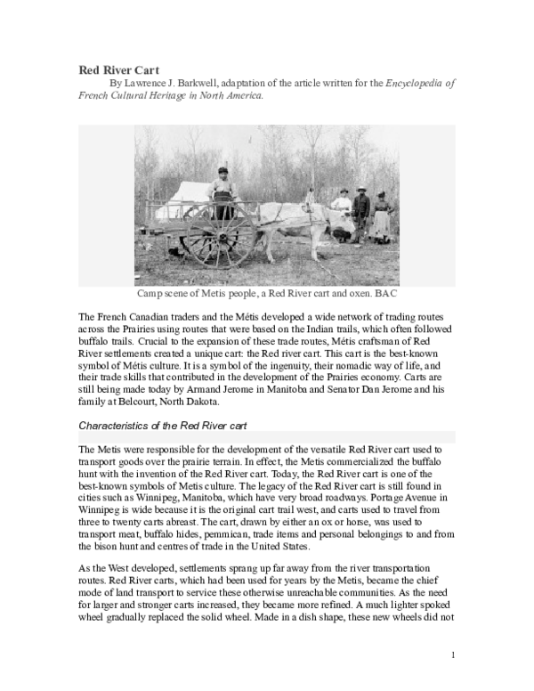 (DOC) Red River Cart