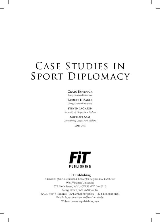 (PDF) Sport Diplomacy in International Relations