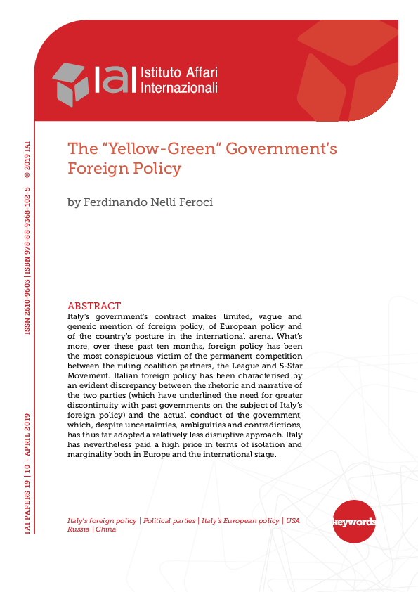 (PDF) The "Yellow-Green" Government's Foreign Policy