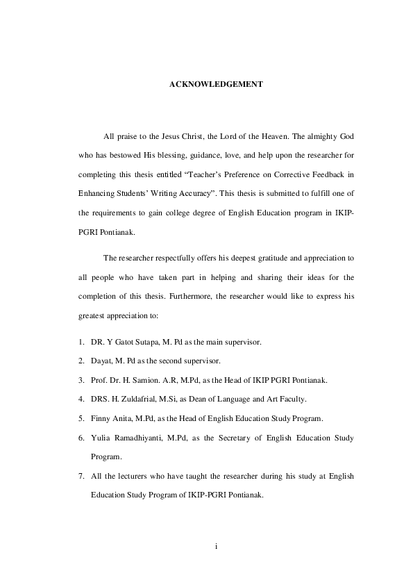 (PDF) C. Acknowledgement Abstract and Table of Content