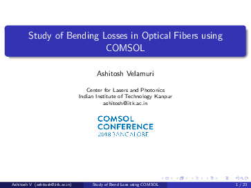 (PDF) Study of Bending Losses in Optical Fibers using COMSOL