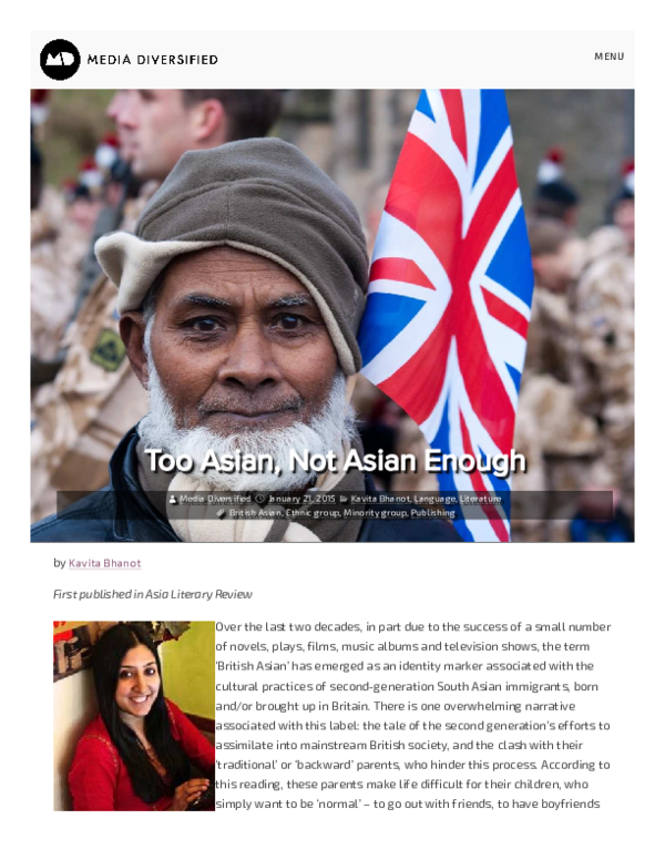 (PDF) Too Asian, Not Asian Enough