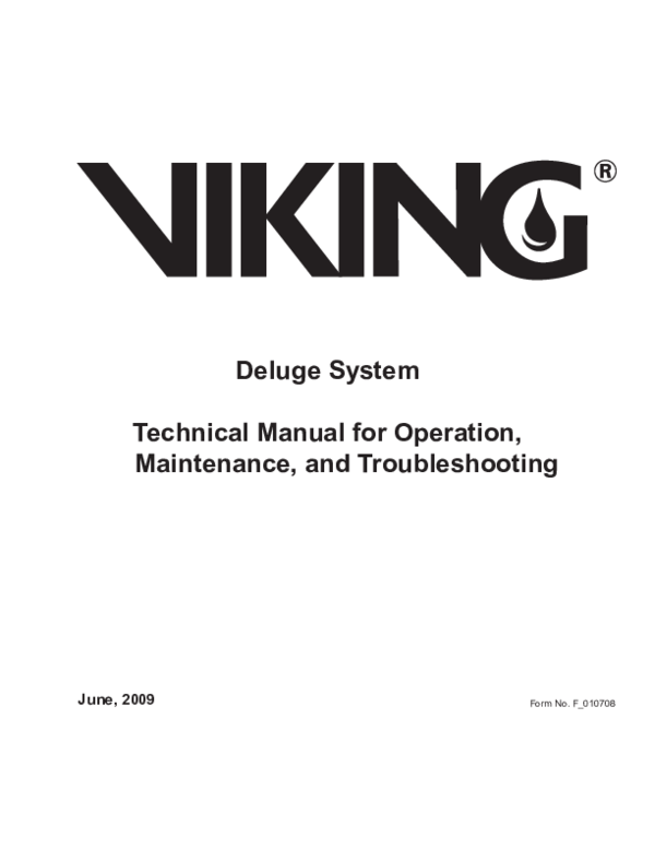 (PDF) Deluge System Technical Manual for Operation, Maintenance, and ...