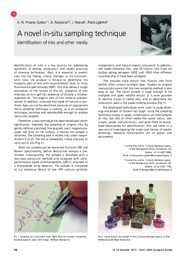 (PDF) A novel in-situ sampling technique – Identification of inks and ...