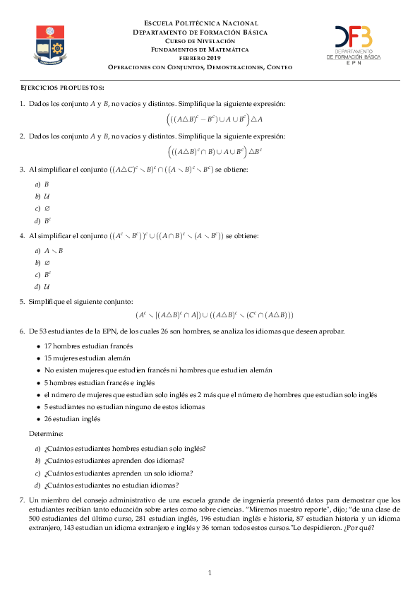 (PDF) ESCUELA POLITÉCNICA NACIONAL DEPARTAMENTO DE FORMACIÓN BÁSICA CURSO DE NIVELACIÓN ...