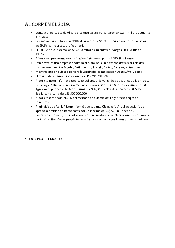 (DOC) ALICORP EN EL | Sharon Pasquel - Academia.edu
