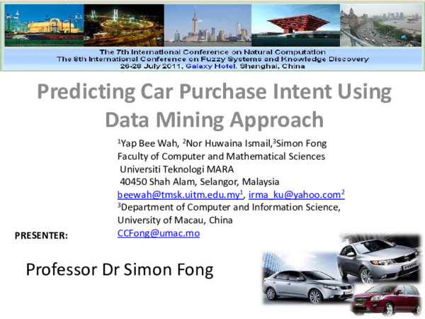 (PDF) Predicting Car Purchase Intent Using Data Mining Approach