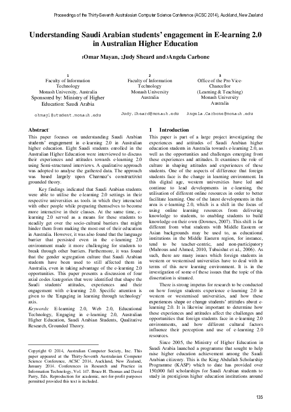 (PDF) Understanding Saudi Arabian students' engagement in E-learning 2. ...