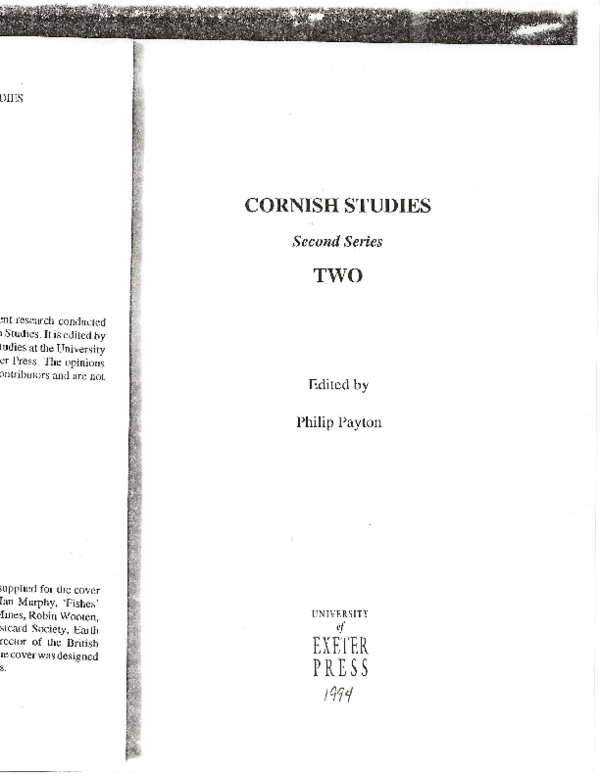 (PDF) Defining the Group: Nineteenth-Century Cornish on the North ...