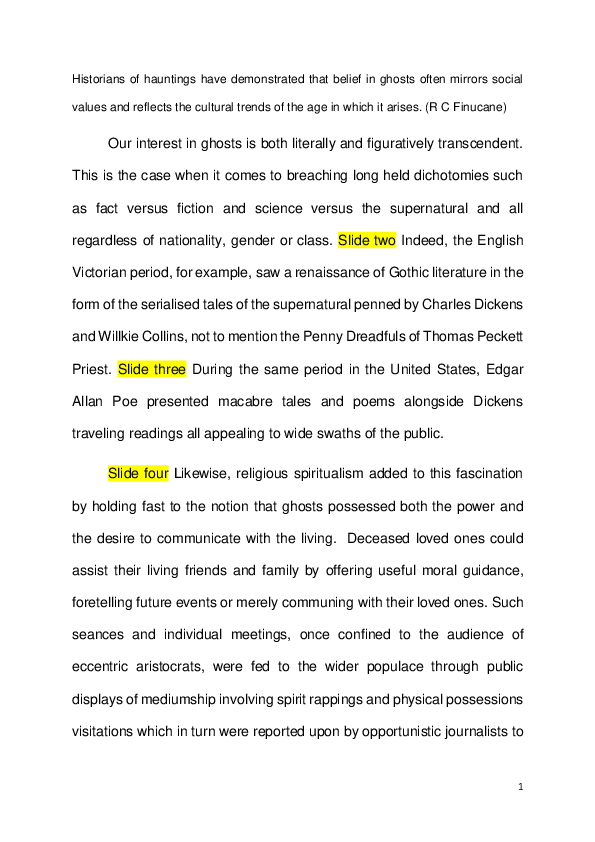 (DOC) I Aint Afraid of No Ghosts