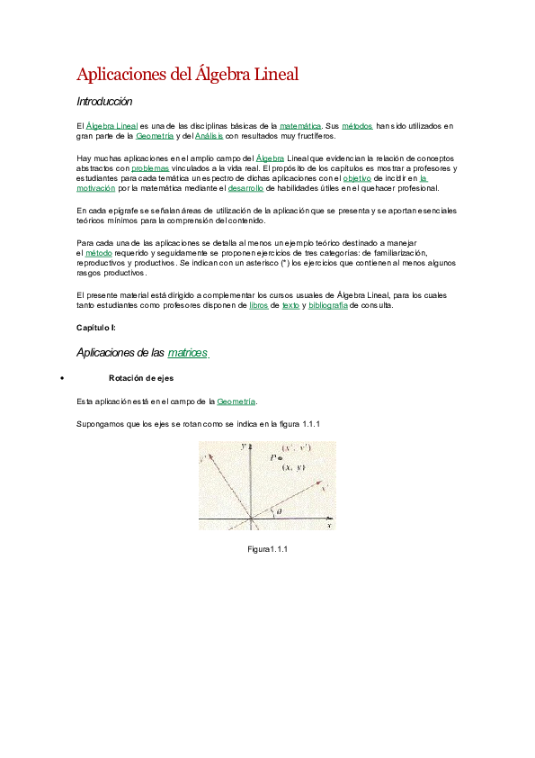 (PDF) Aplicaciones del Álgebra Lineal Introducción