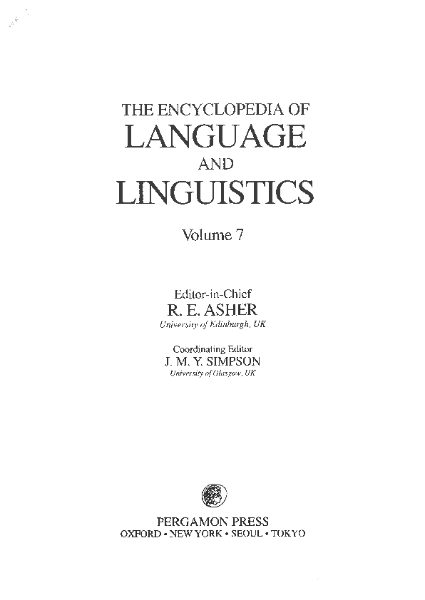 (PDF) Linguistic reconstruction and unwritten languages
