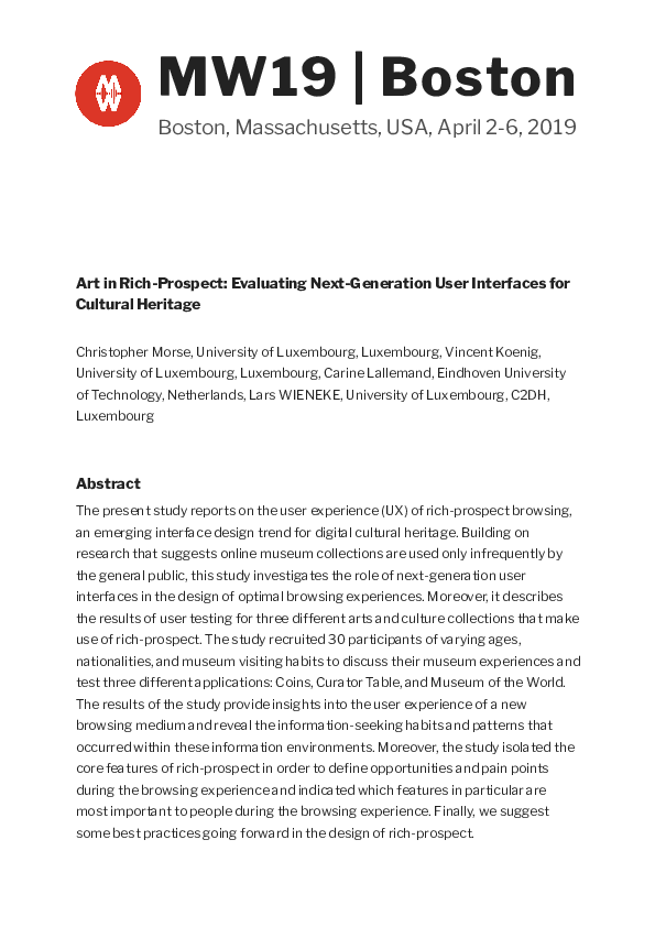 (PDF) Art in Rich-Prospect: Evaluating Next-Generation User Interfaces ...