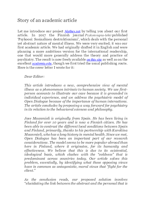 (PDF) Story of an academic article
